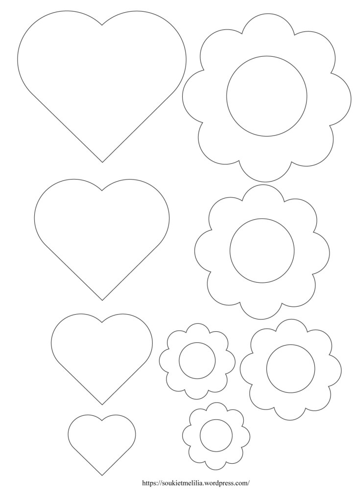 Gabarit cœurs et fleurs à télécharger – souki et mélilia