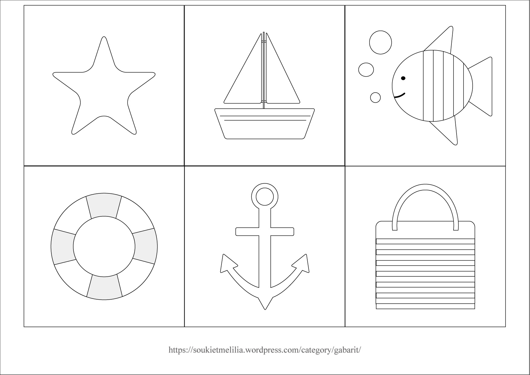 Gabarits mer – souki et mélilia