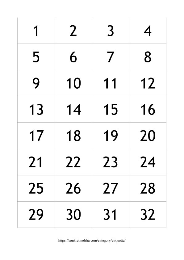 Chiffres à télécharger au format PDF – souki et mélilia